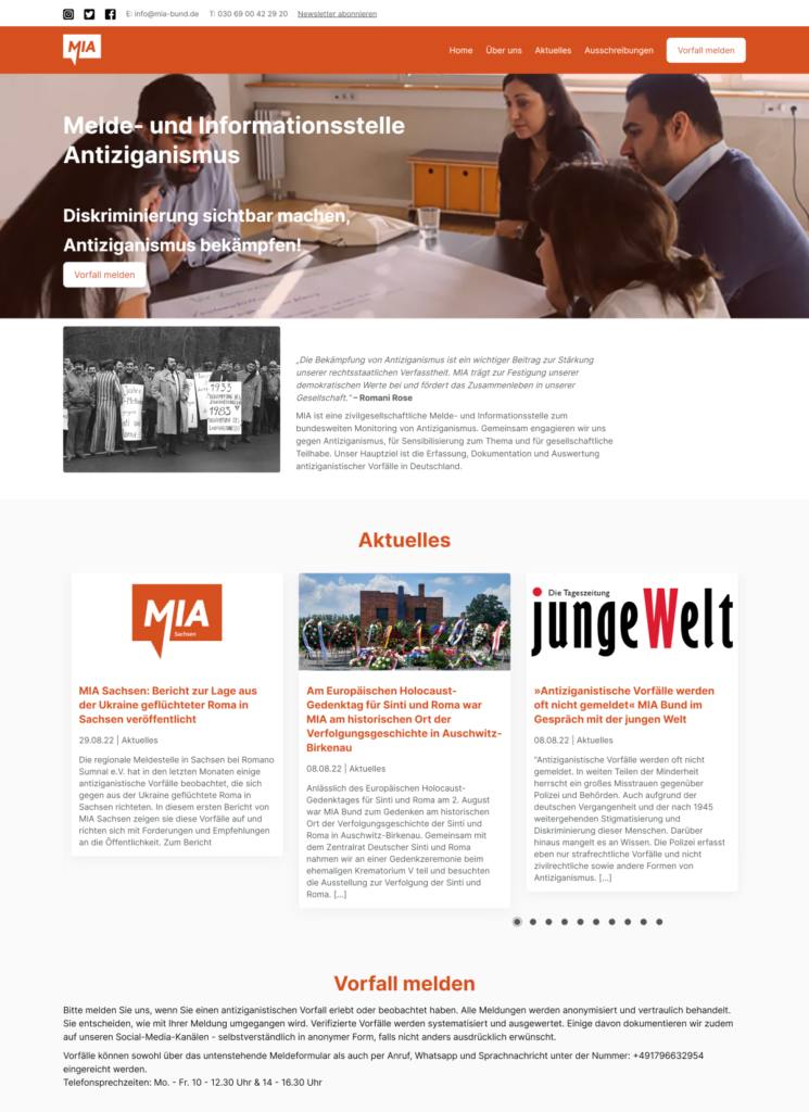 MIA - webdesign berlin - Internetagentur
